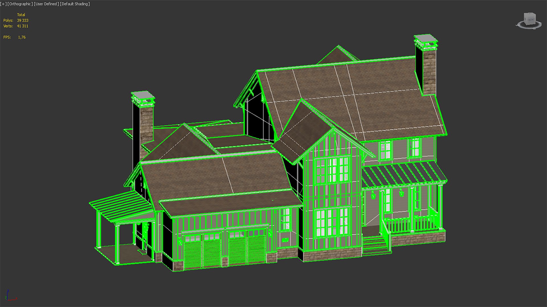 Free FREE American Craftsman Bungalow - Mid-Poly PBR Two-Story House ...