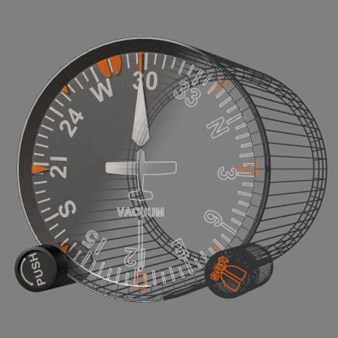 Dg Directional Gyro Compass 3d Model
