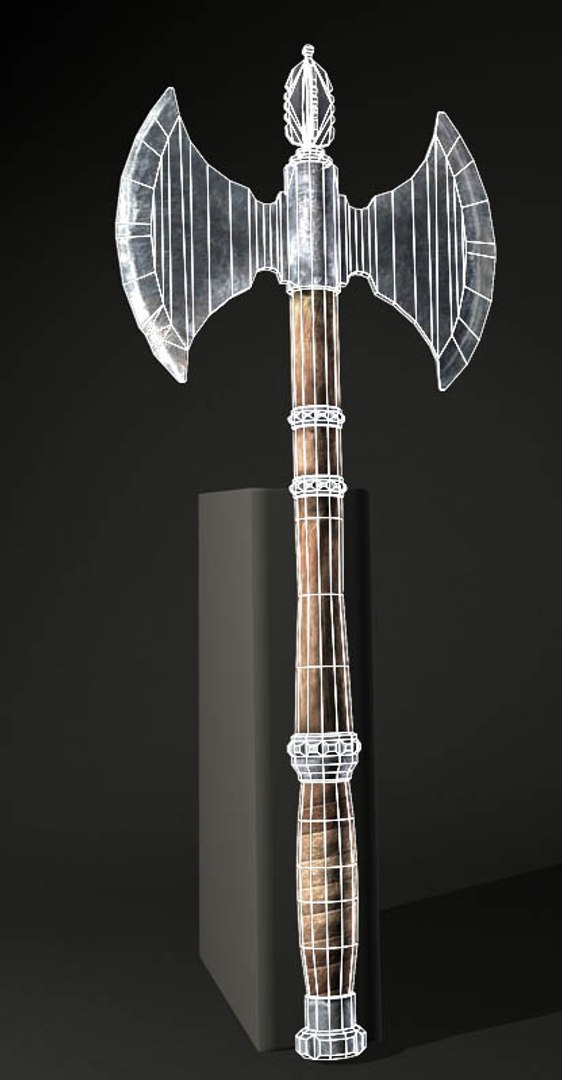 3d Heavy Axe Gameready Model