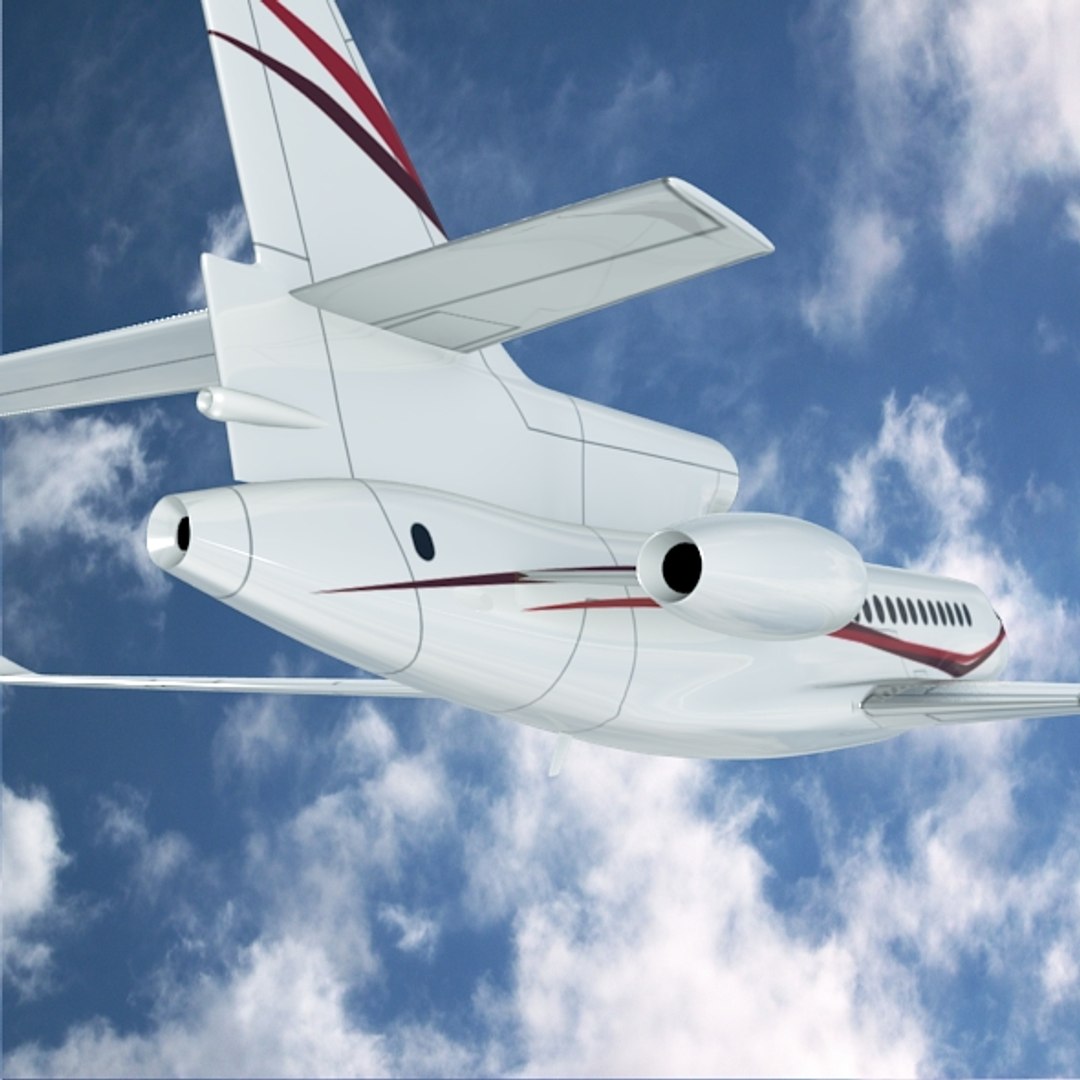 3ds Max Jet Dassault Falcon