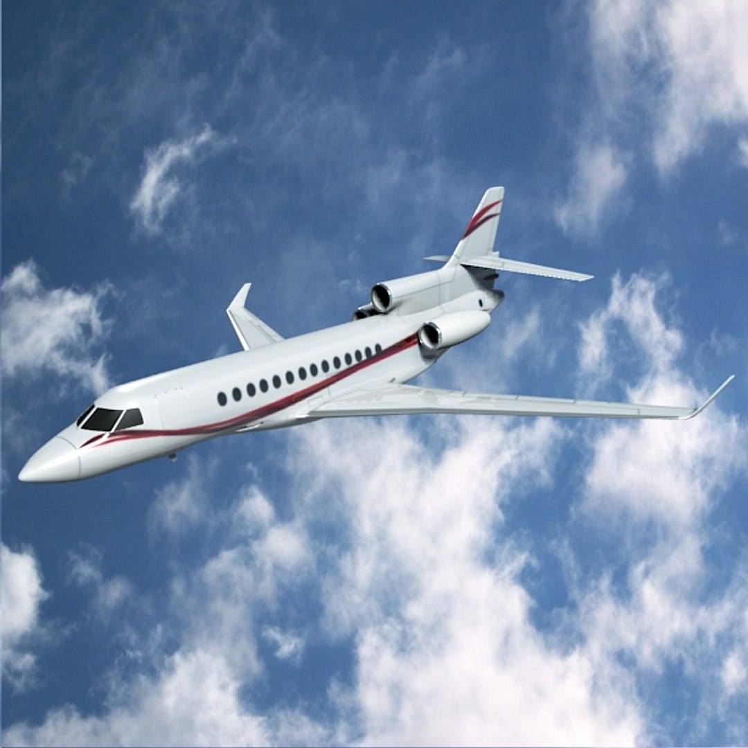 3ds Max Jet Dassault Falcon