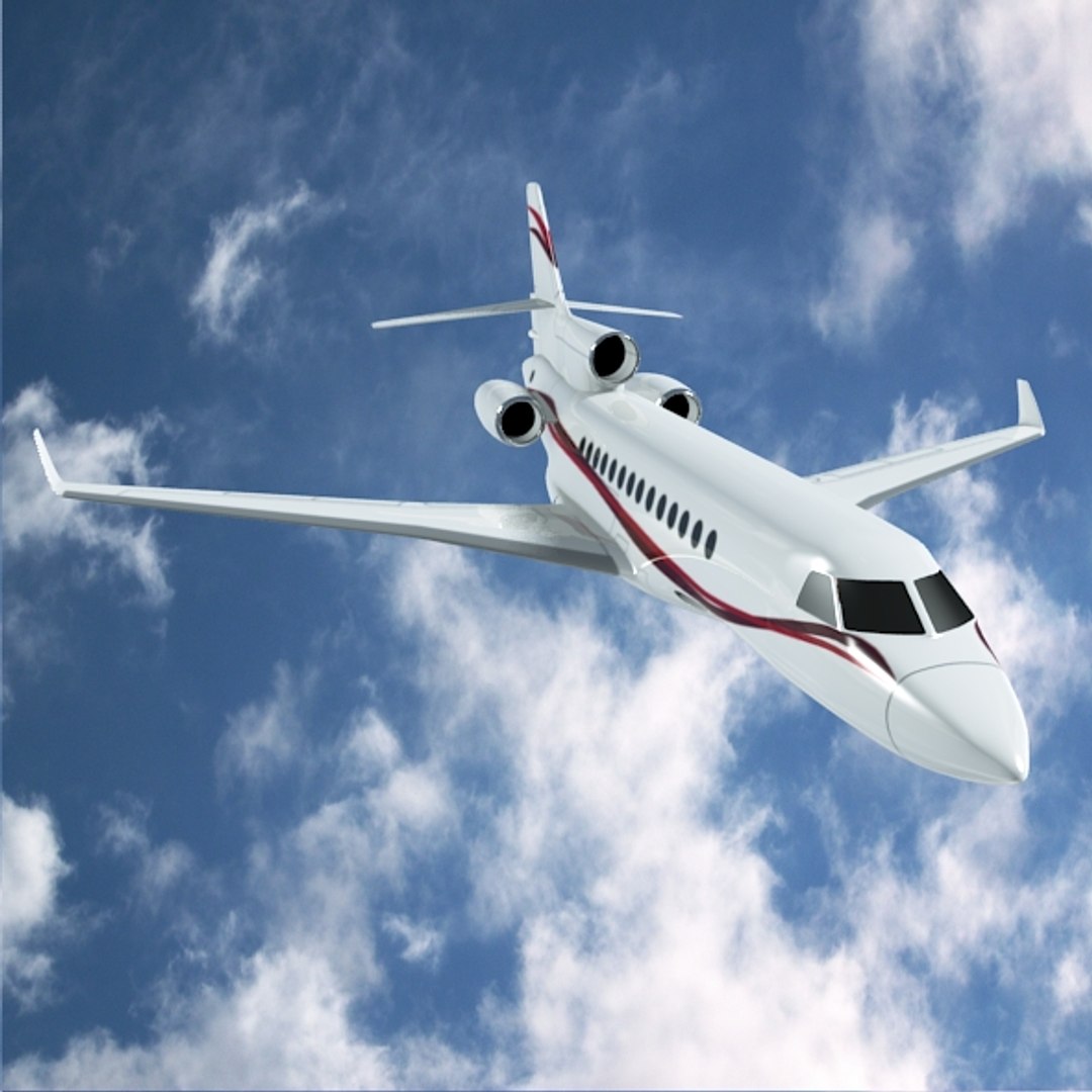 3ds Max Jet Dassault Falcon