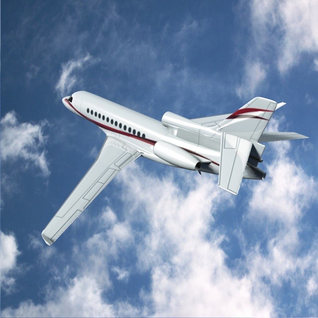 3ds Max Jet Dassault Falcon