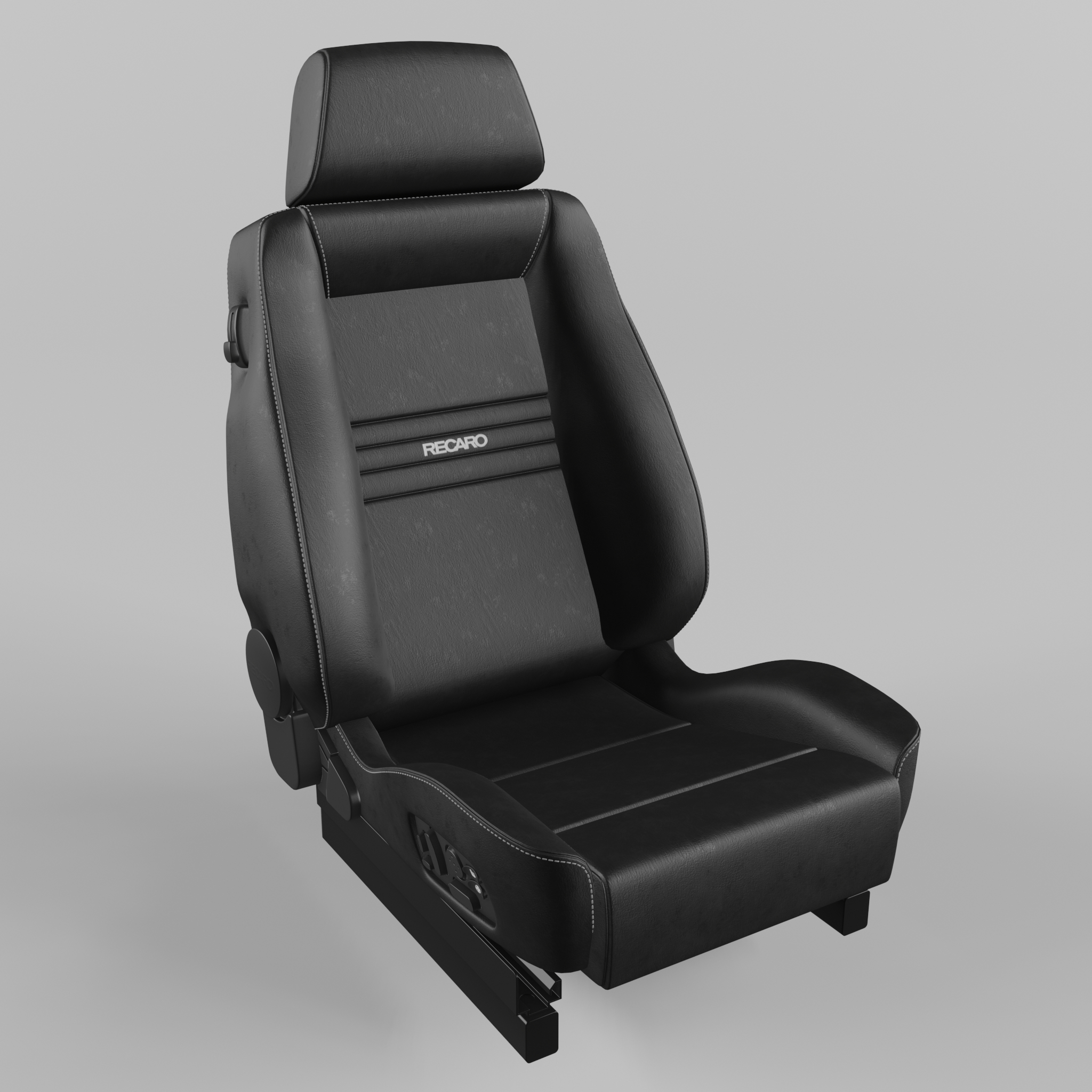 3D RECARO Ergomed ES Leather black Seat - TurboSquid 1775632