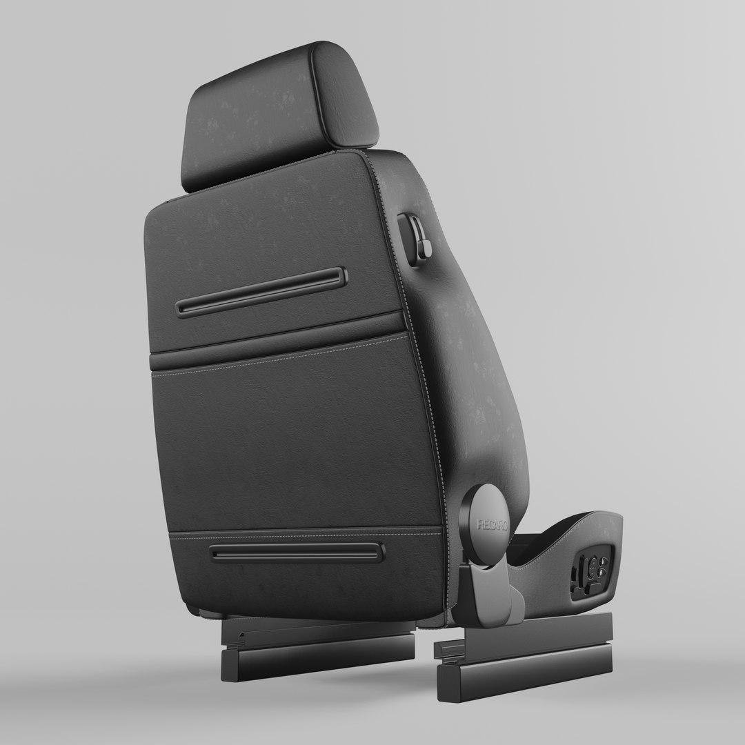 3D RECARO Ergomed ES Leather Black Seat - TurboSquid 1775632