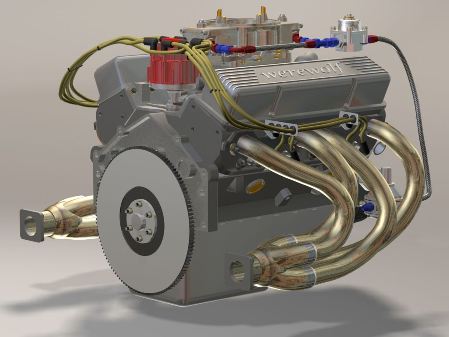 Small Block 427 Engine 3d Max