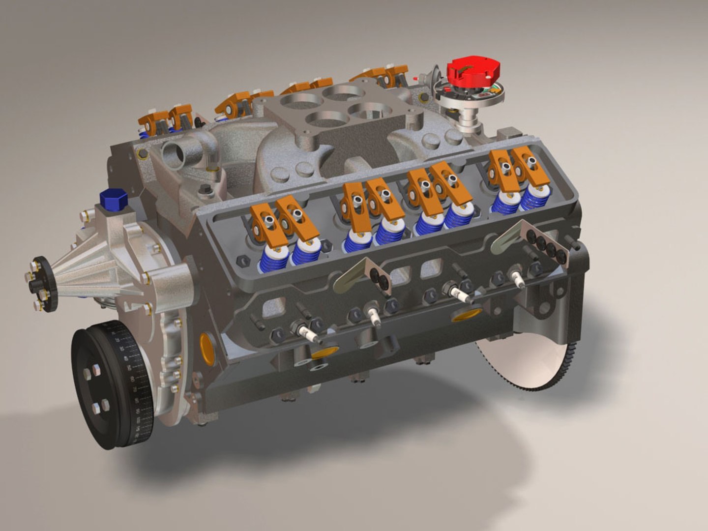 Small Block 427 Engine 3d Max