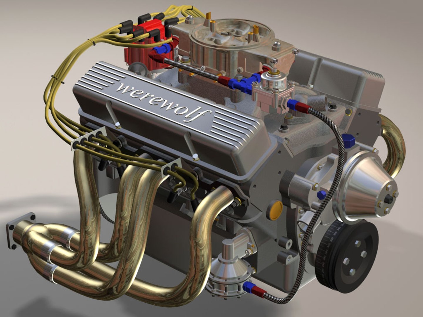 Small Block 427 Engine 3d Max