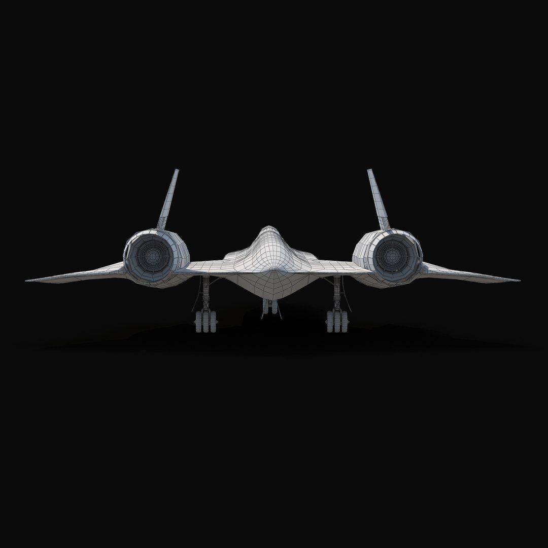 Sr-71 Blackbird Rigged 3d Model