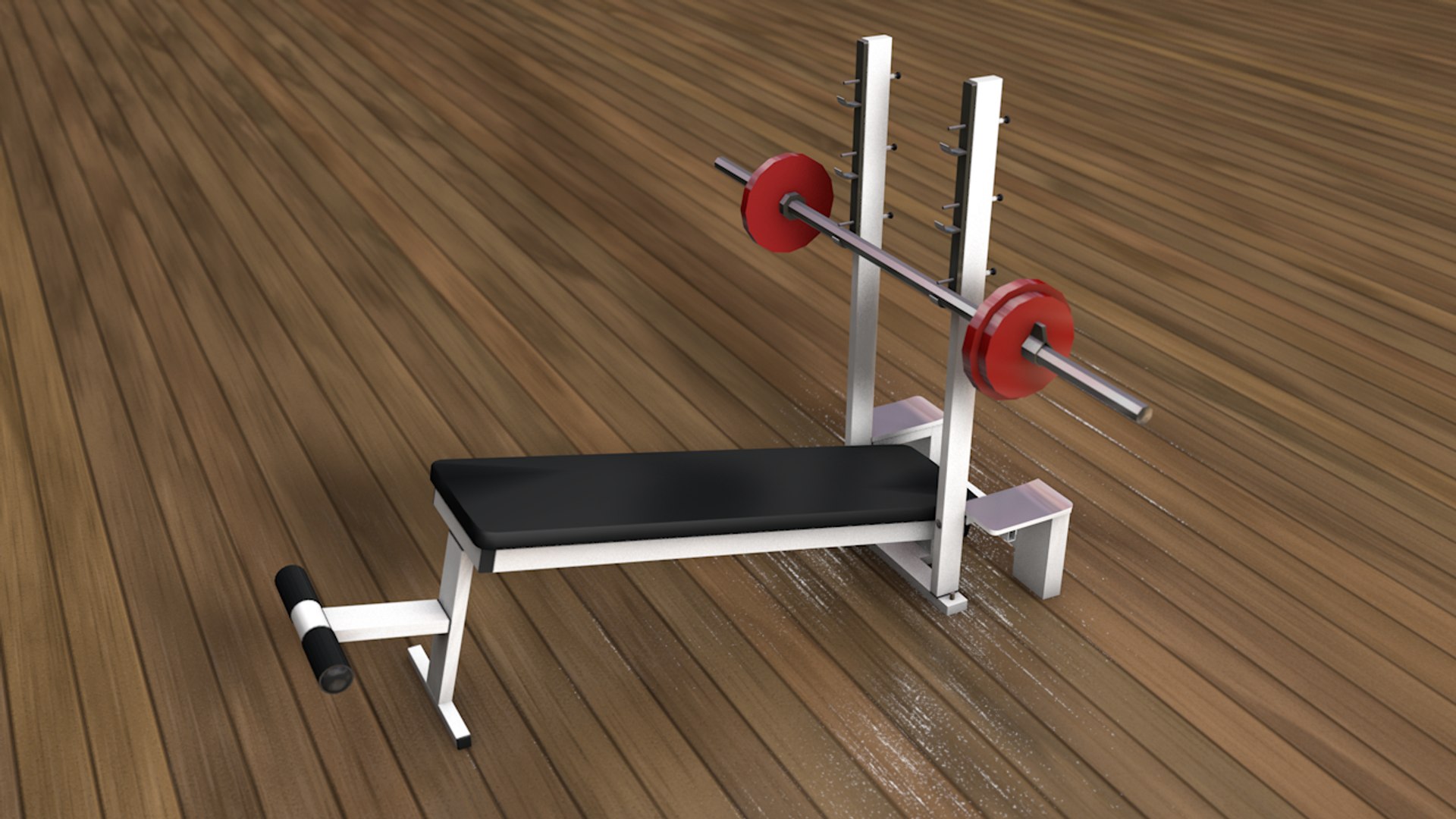 Weight Lifting Bench Press 3D Model - TurboSquid 1376303