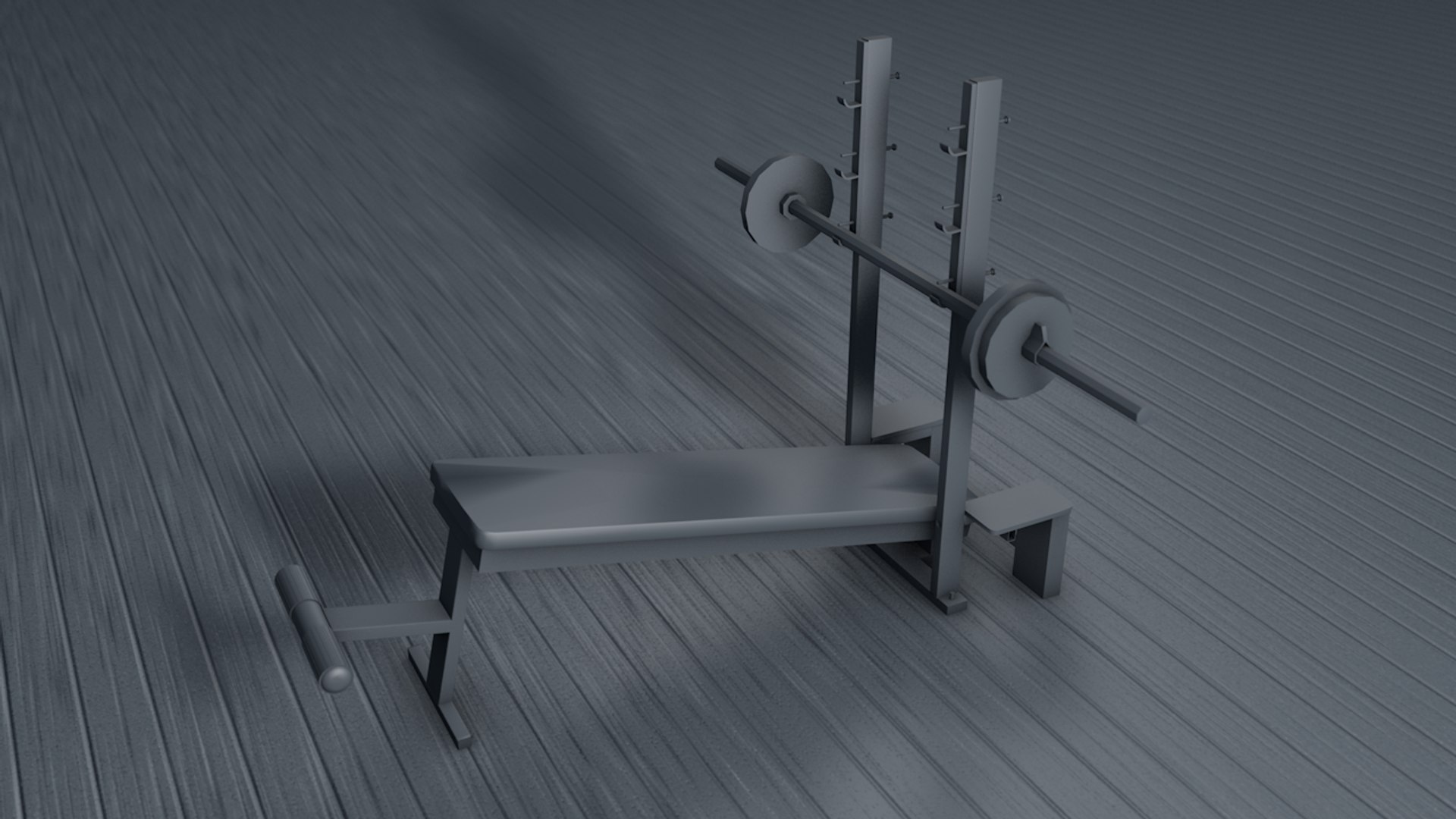 Weight Lifting Bench Press 3D Model - TurboSquid 1376303