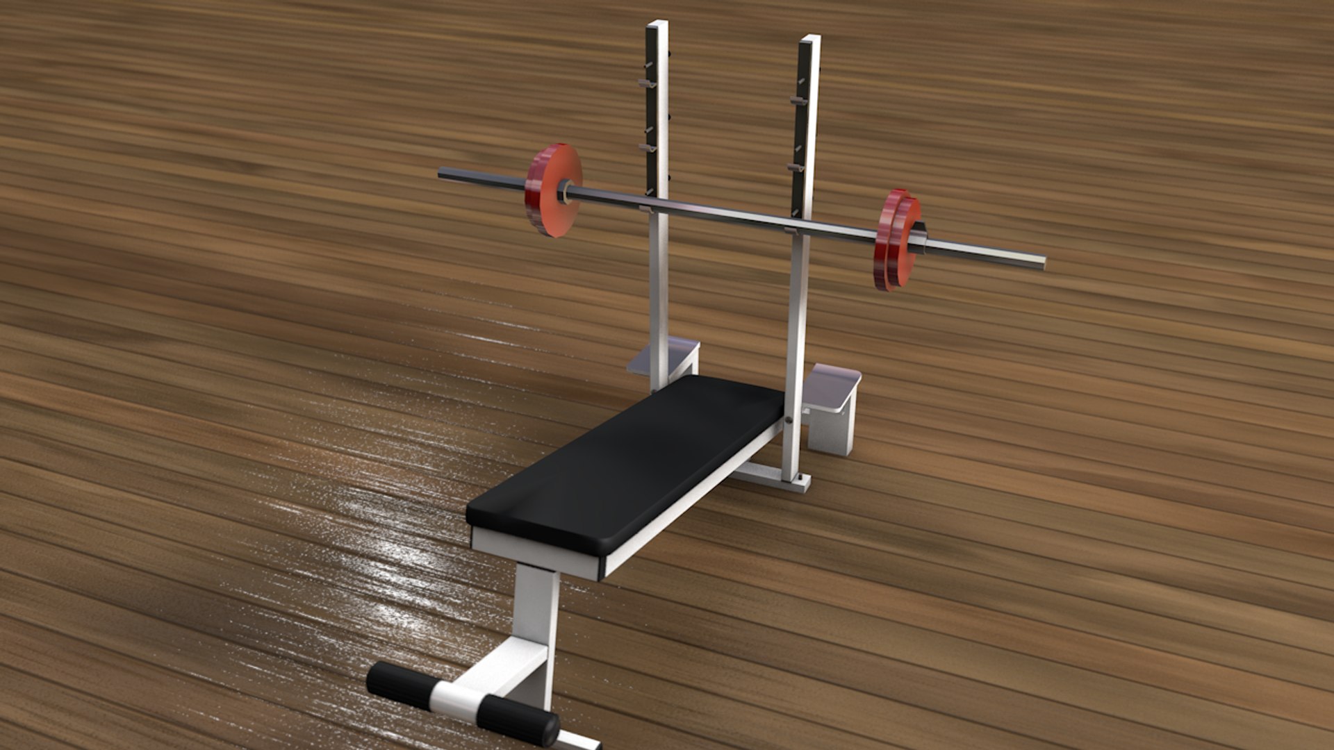 Weight Lifting Bench Press 3D Model - TurboSquid 1376303