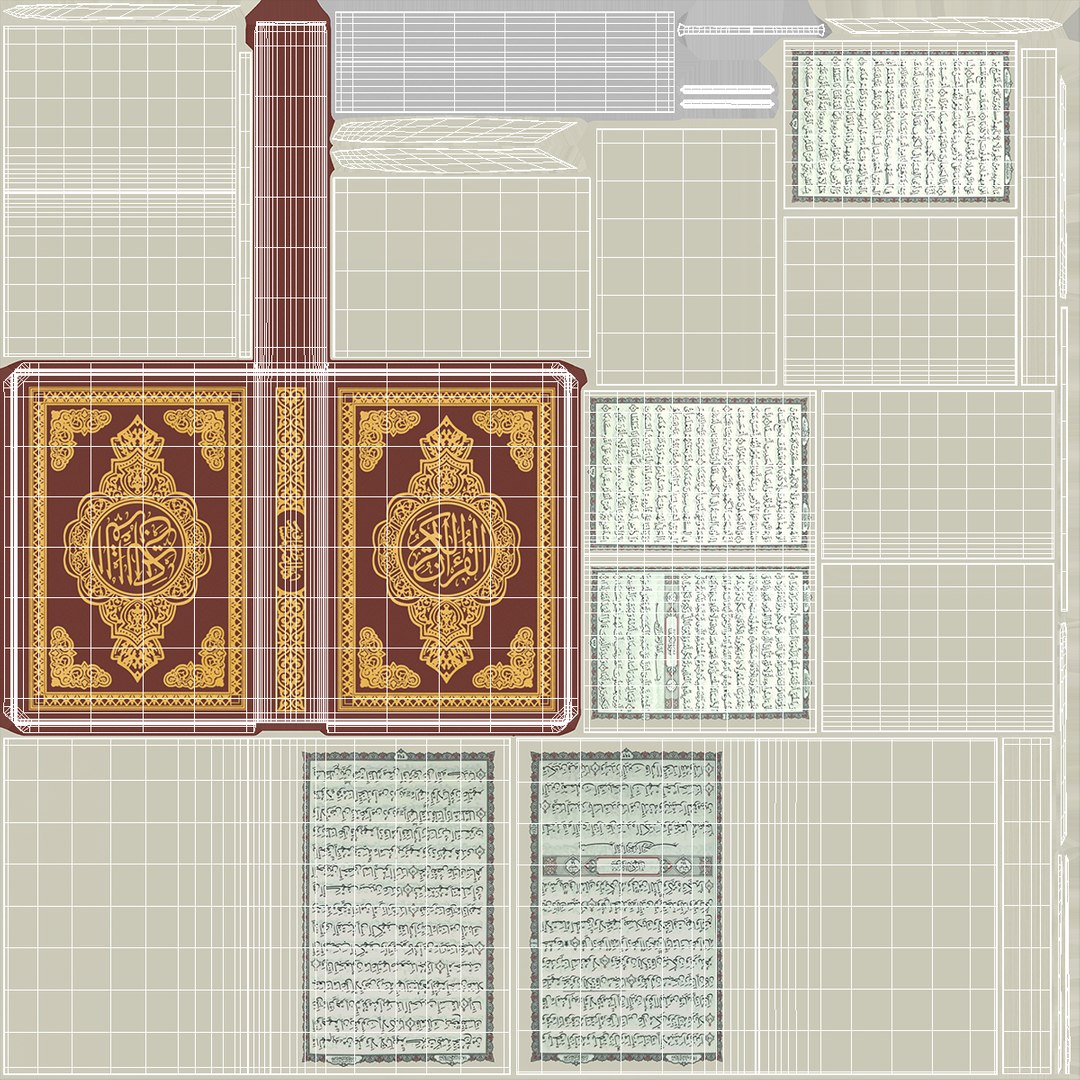 3D Model Quran Book Red Open - TurboSquid 2268602