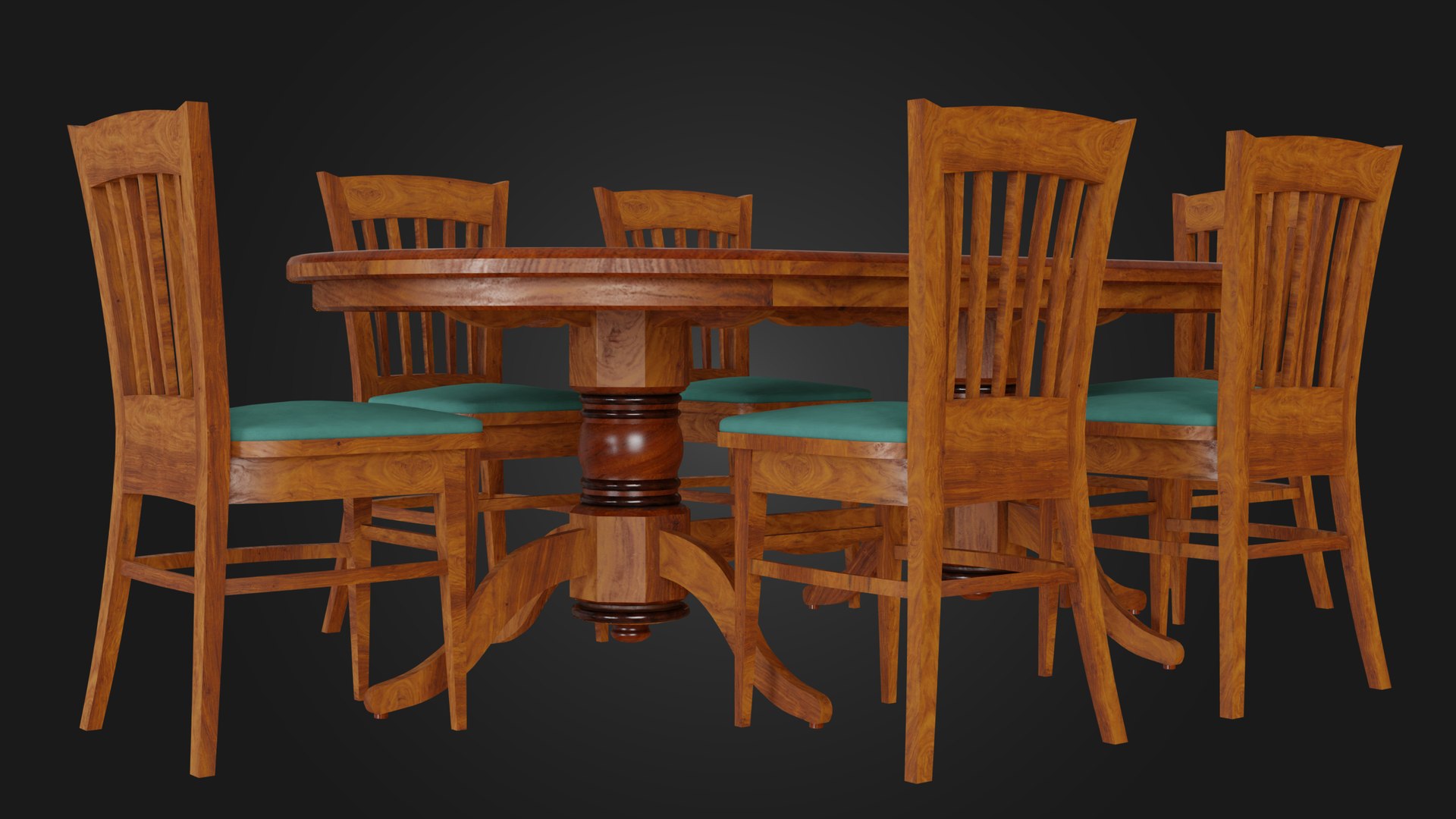3D Dining Table - Vintage - TurboSquid 1783568