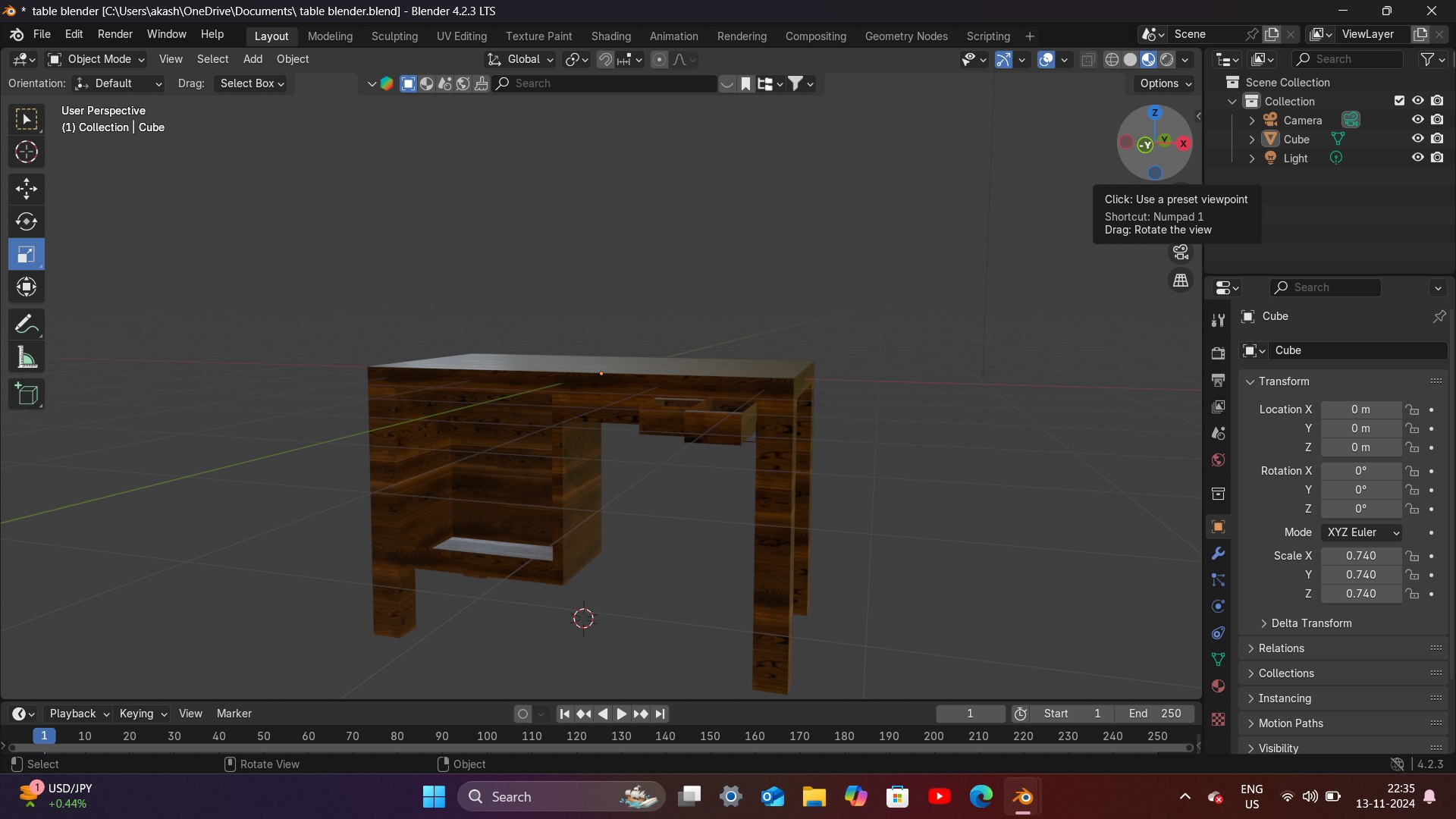 An Finished Wooden Table With Drawers And Compartment With Seamless ...