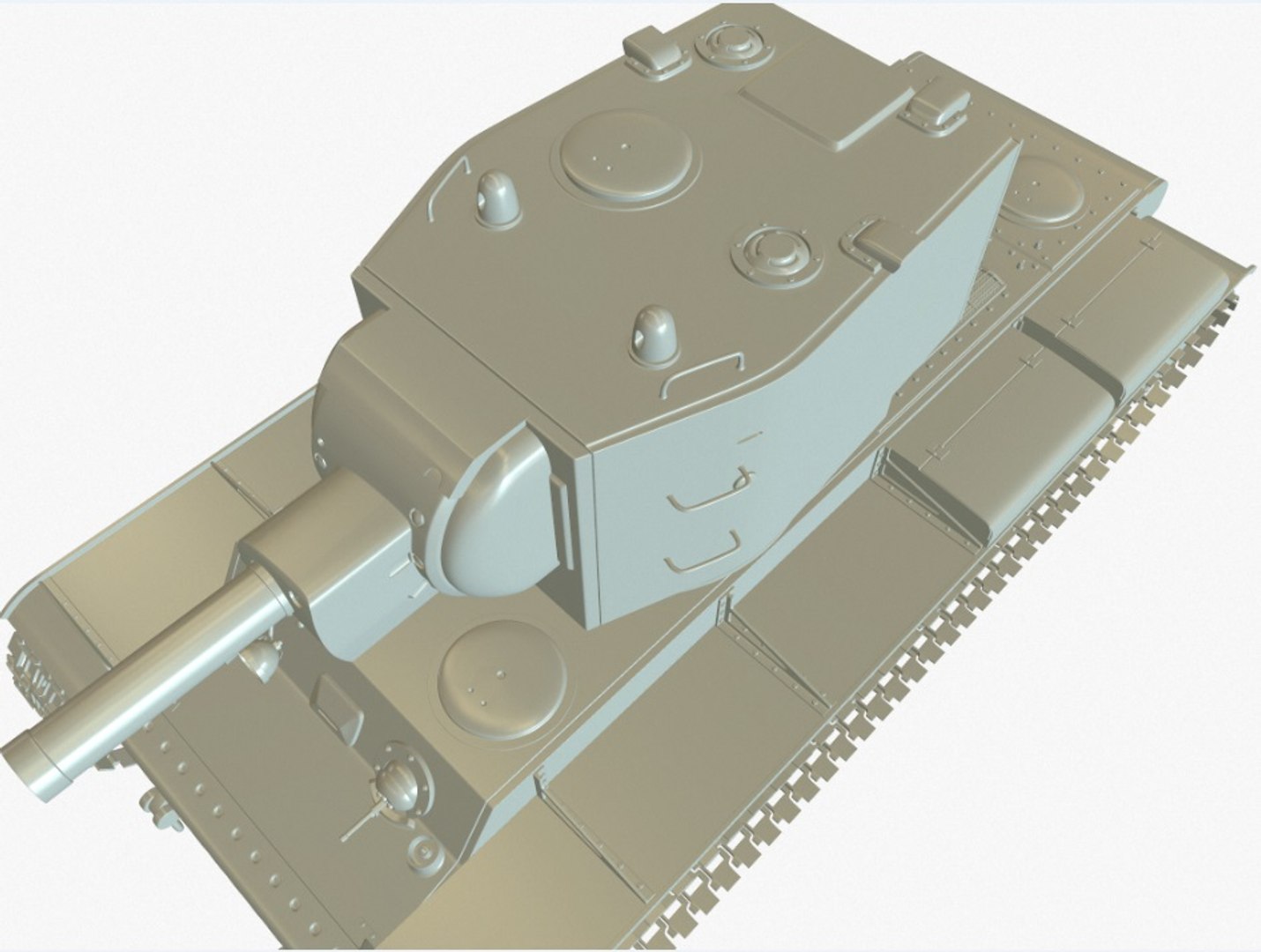 3d Model Kv-2 Heavy Tank