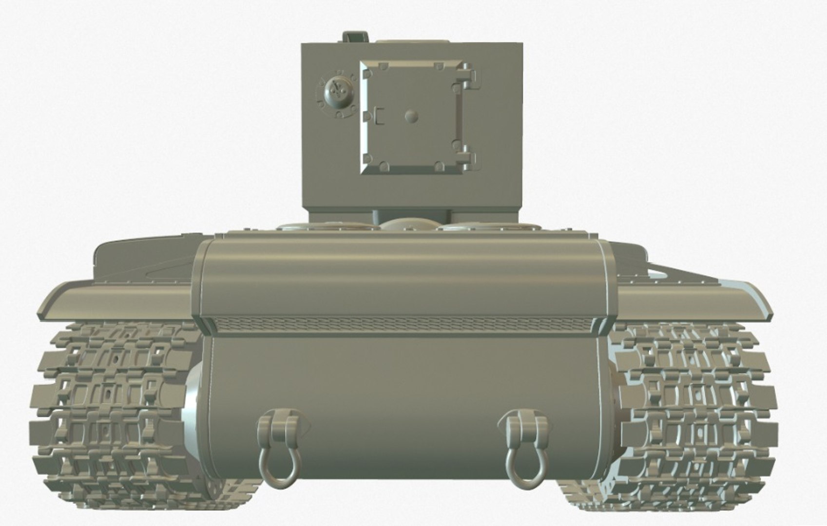 3d Model Kv-2 Heavy Tank