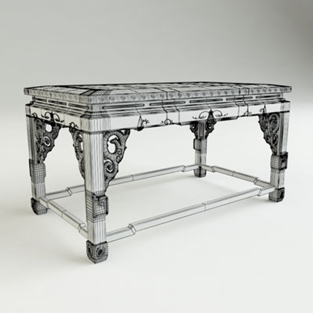 3d Chinese Table Furniture Model