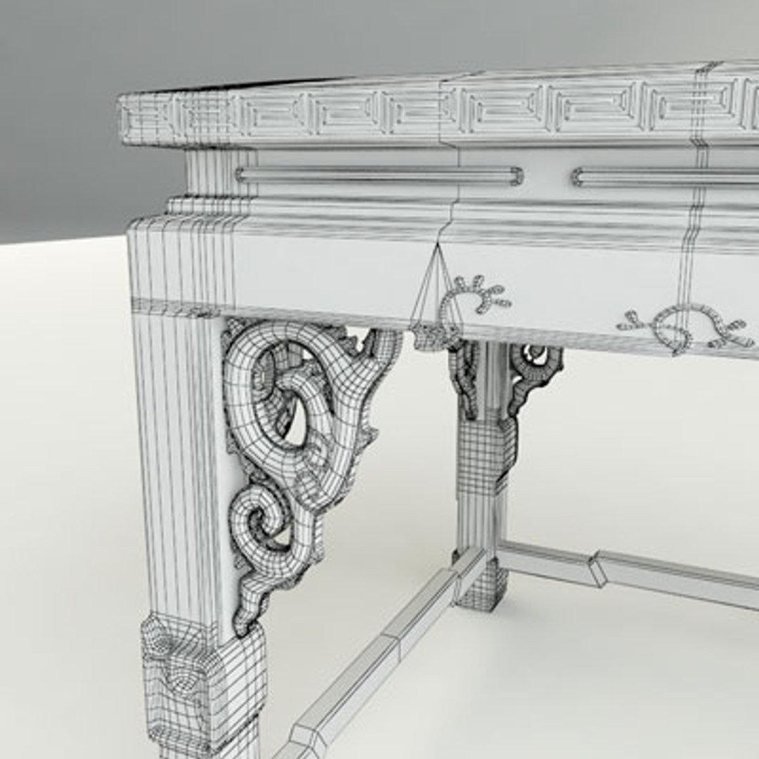 3d Chinese Table Furniture Model