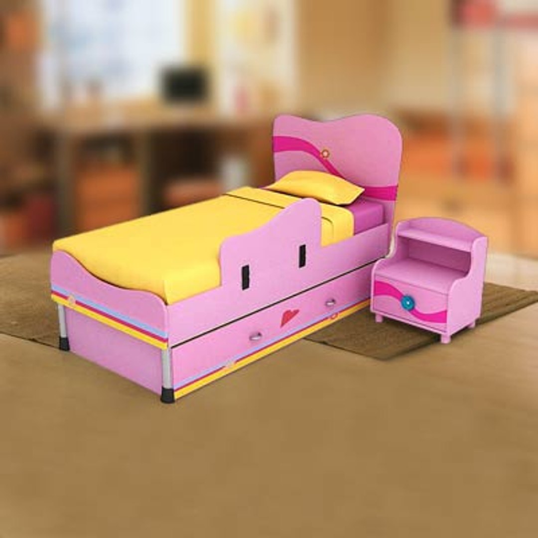 kid bed 3d model