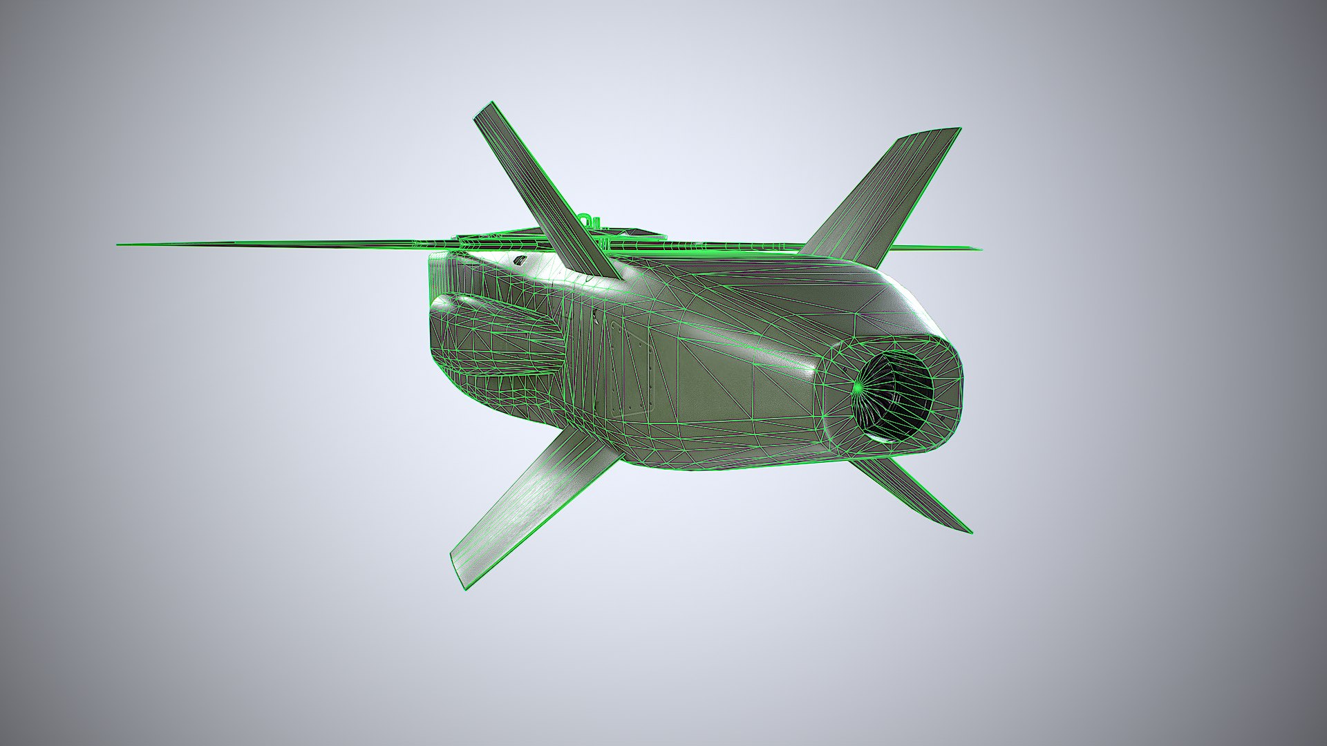Taurus KEPD 350 Air-launched Cruise Missile Green Color Low-poly 3D ...