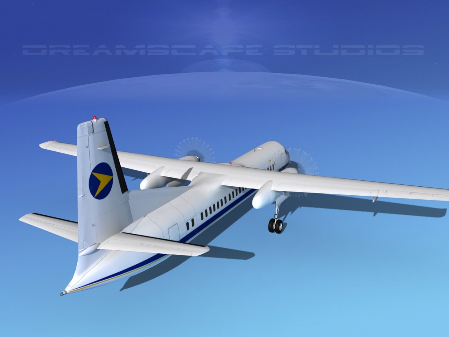 3d Model Of Fokker Aircraft
