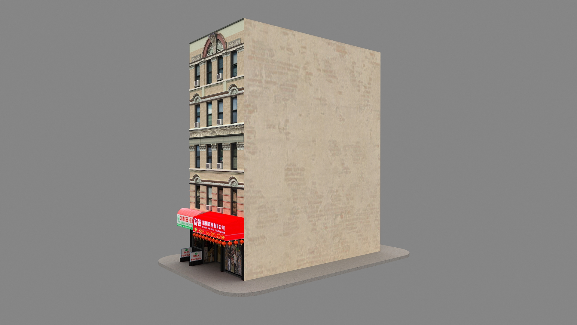 NYC New York Chinatown City Building 1 3D Model - TurboSquid 1900905