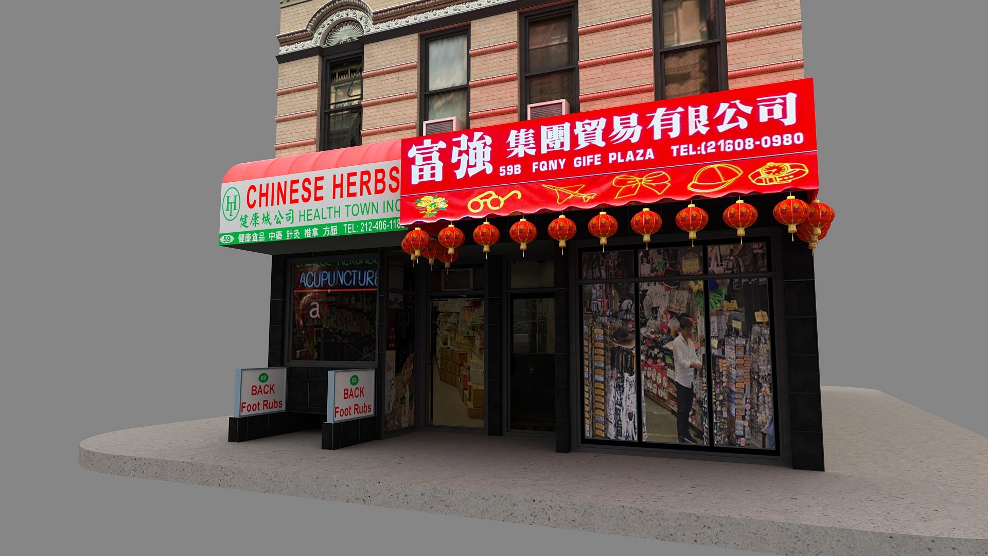 NYC New York Chinatown City Building 1 3D Model - TurboSquid 1900905