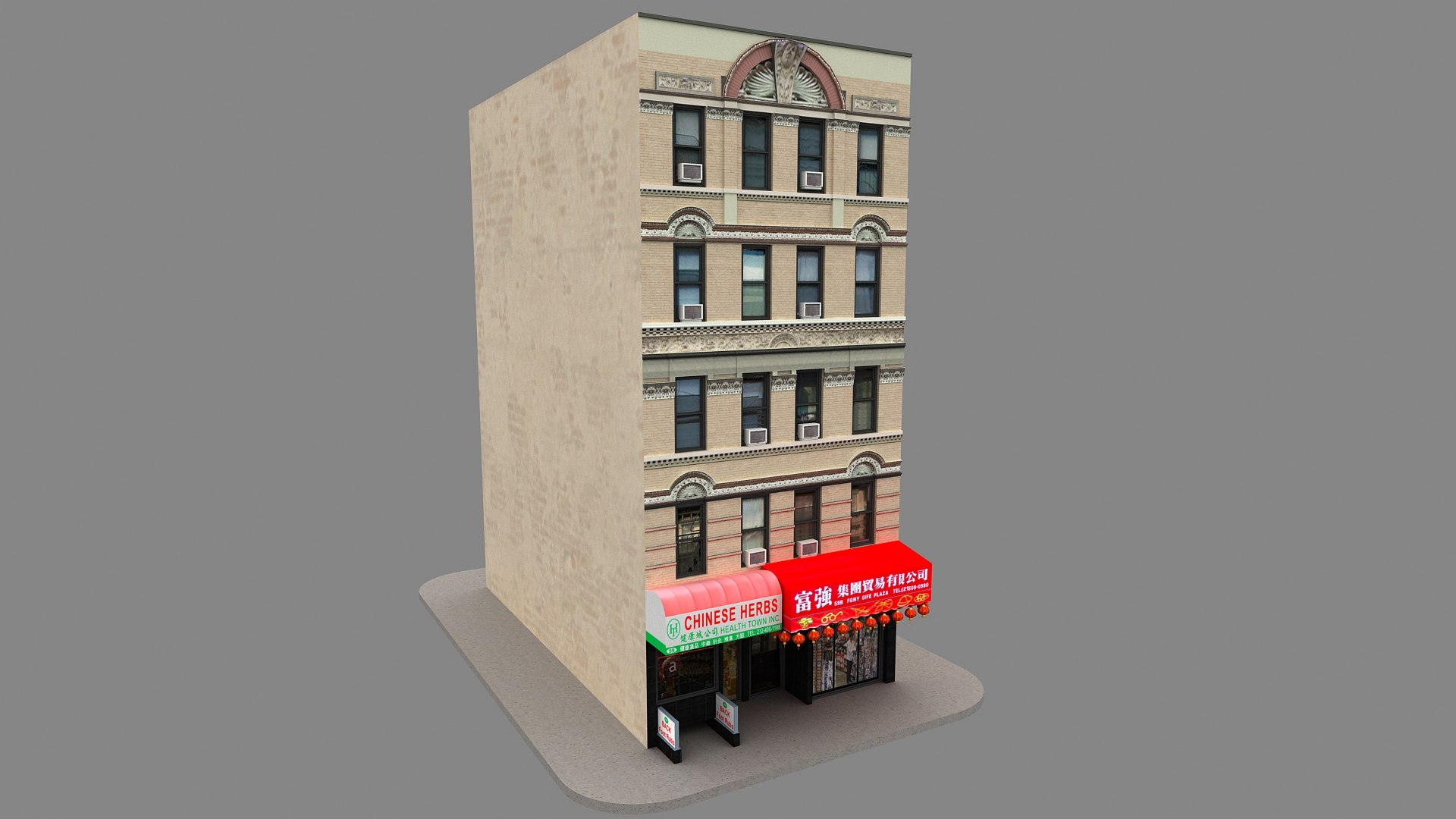 NYC New York Chinatown City Building 1 3D Model - TurboSquid 1900905