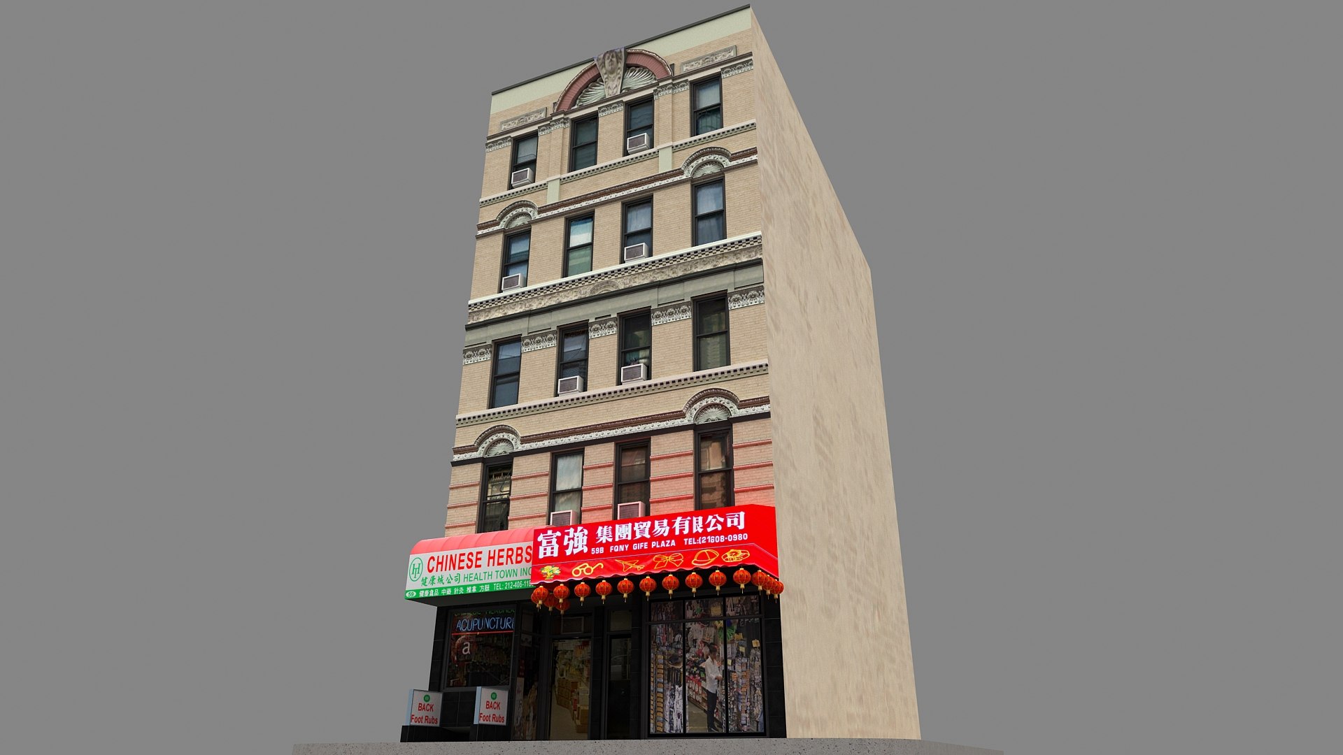 NYC New York Chinatown City Building 1 3D Model - TurboSquid 1900905