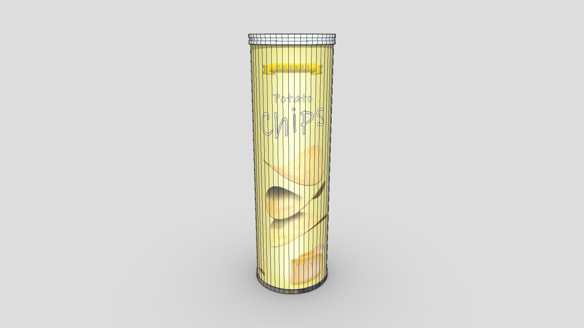 Potato Chips Tube 5 3D model - TurboSquid 2167143