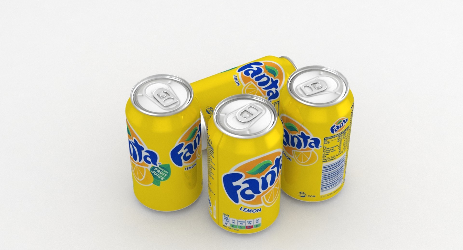 Beverage Fanta Lemon 330ml Model | 1148142 | TurboSquid