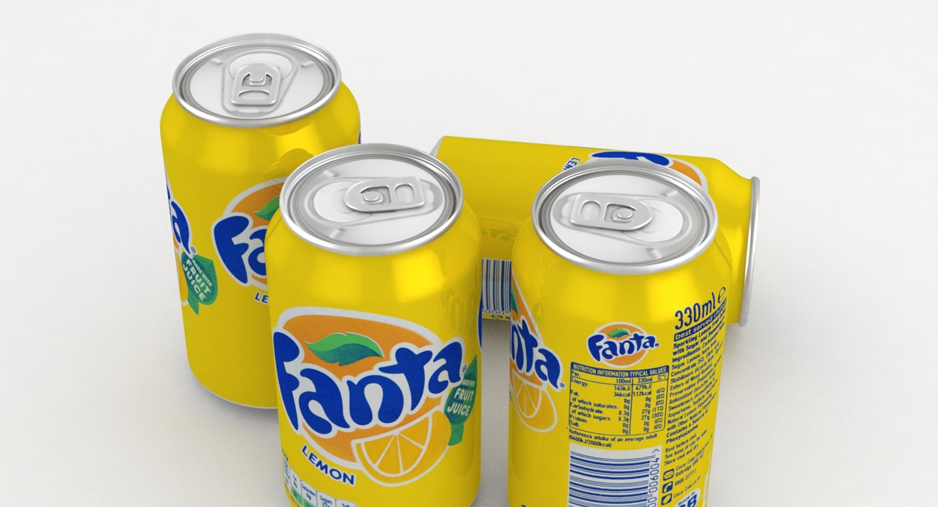 Beverage Fanta Lemon 330ml Model | 1148142 | TurboSquid