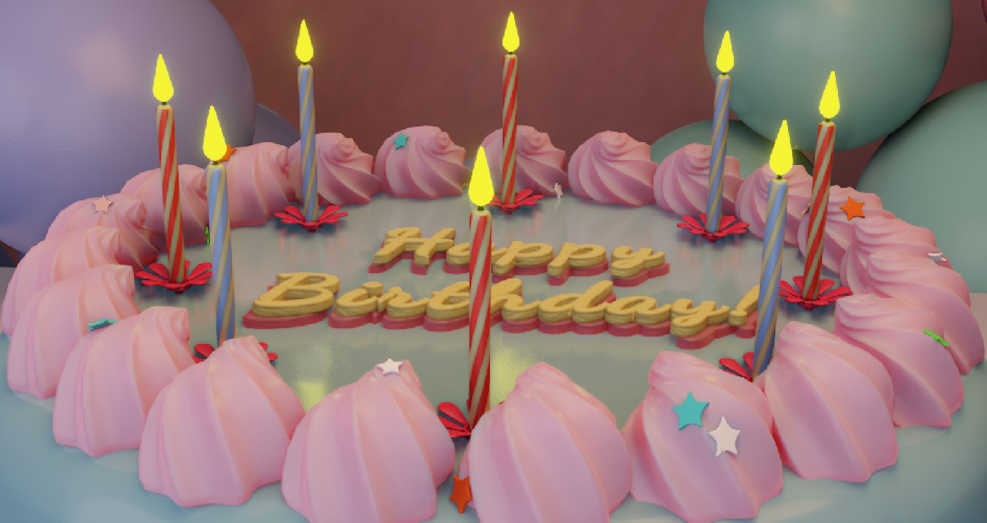 3D Happy Birthday Party Decoration 3D Model Model - TurboSquid 1767921