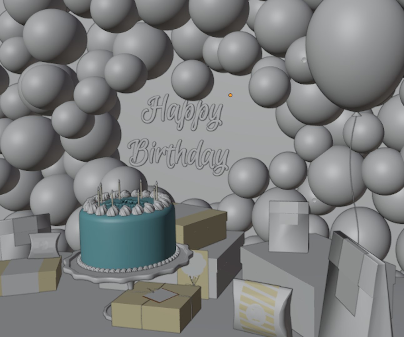 3D Happy Birthday Party Decoration 3D Model Model - TurboSquid 1767921