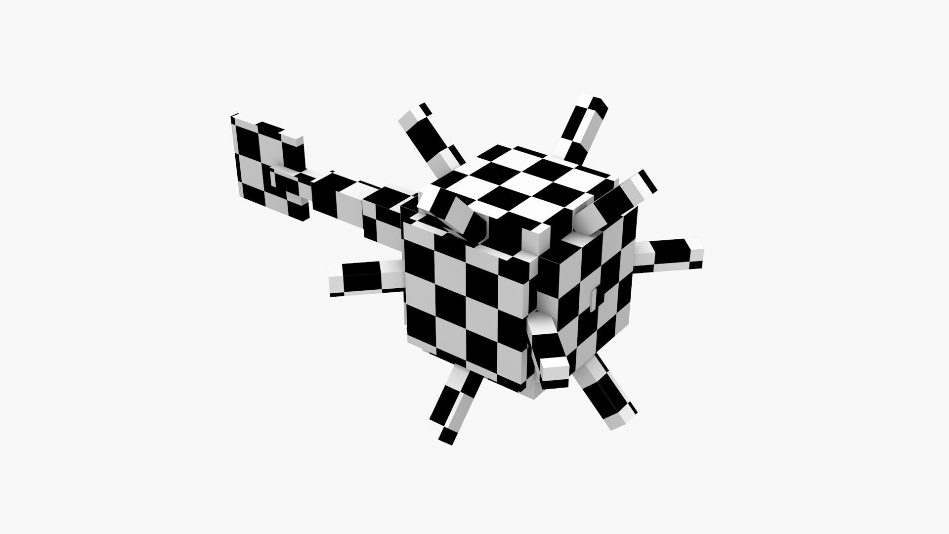 Guardian Minecraft 3D Model - TurboSquid 2388804