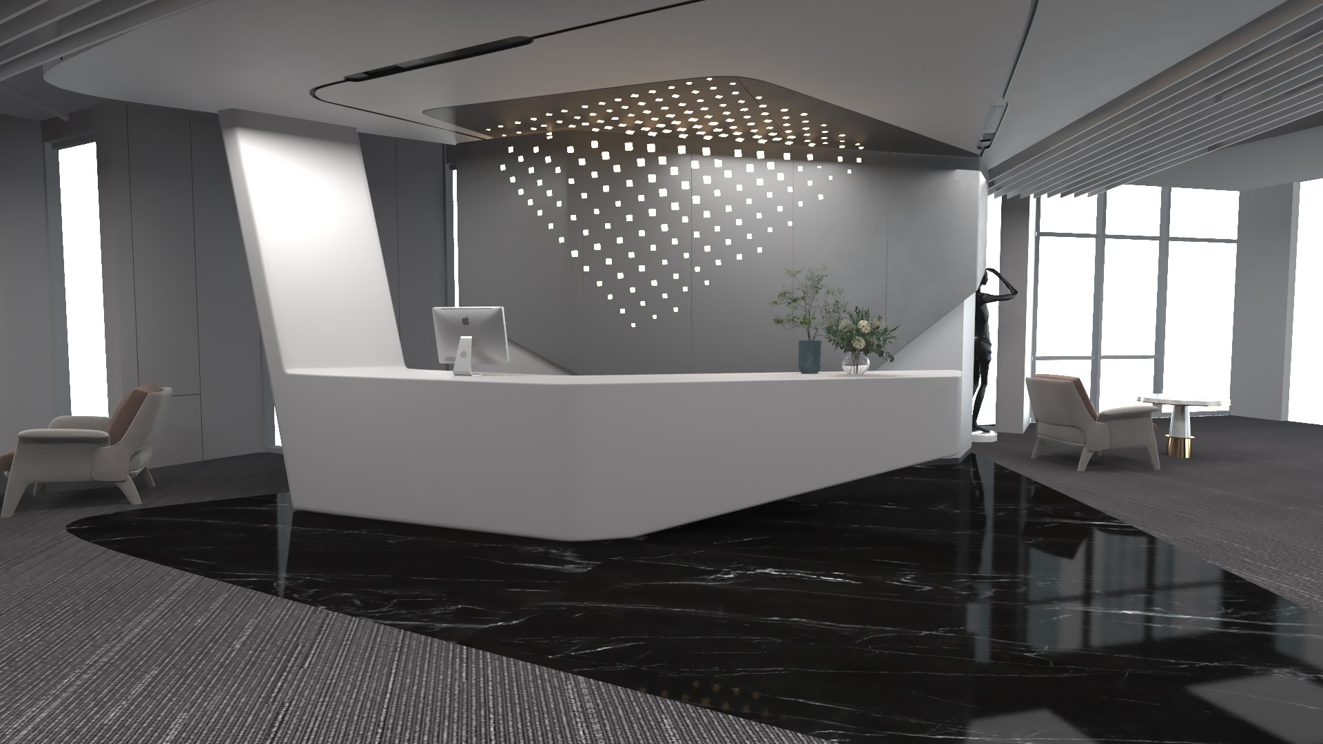 3D Reception Desk - TurboSquid 2217238