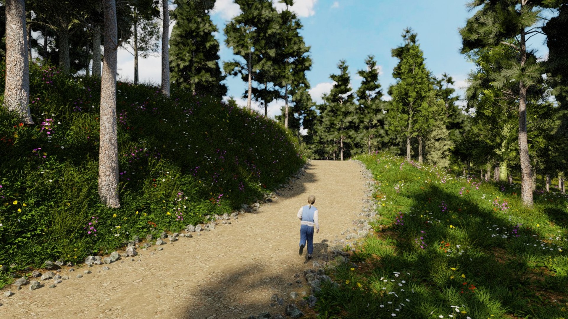 3D Model Path Forest Blender - TurboSquid 1549542