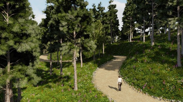 3D model path forest blender - TurboSquid 1549542