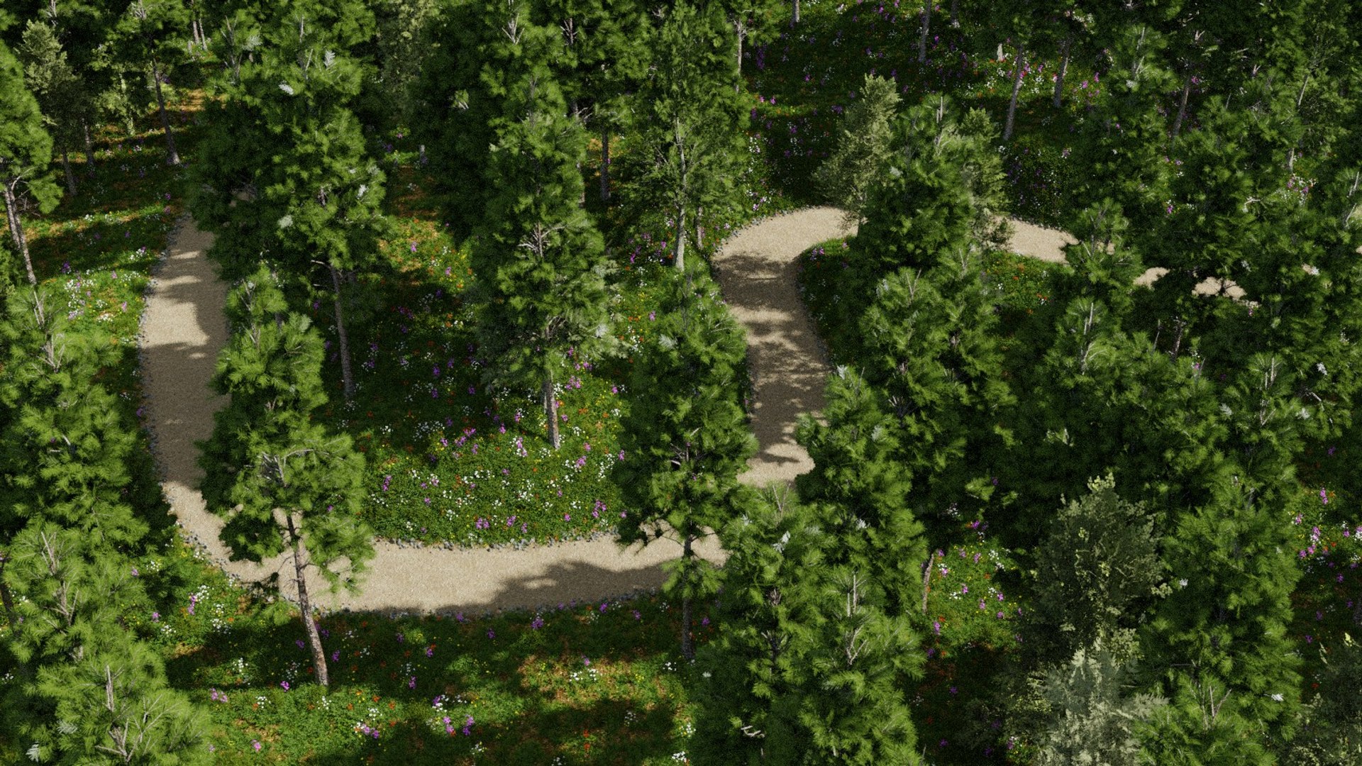 3D Model Path Forest Blender - TurboSquid 1549542