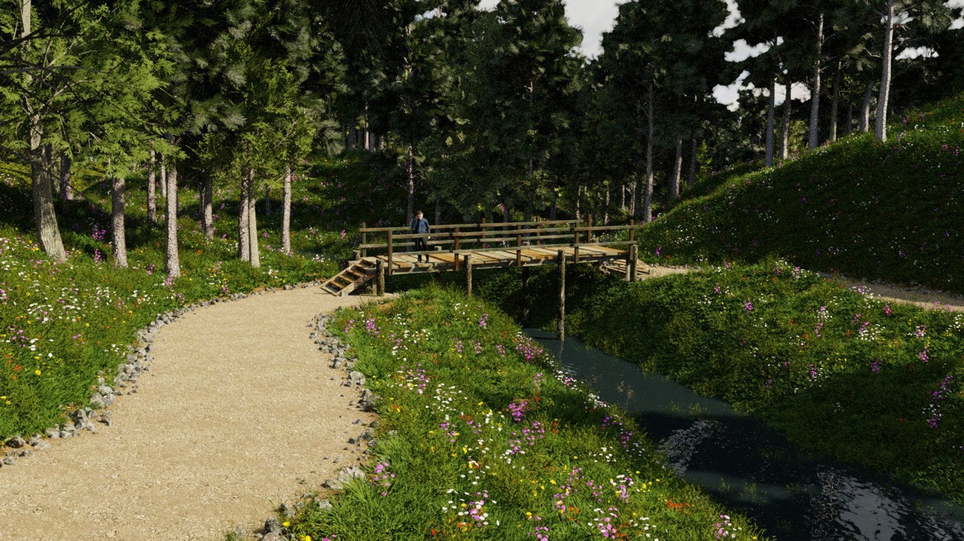 3D Model Path Forest Blender - TurboSquid 1549542