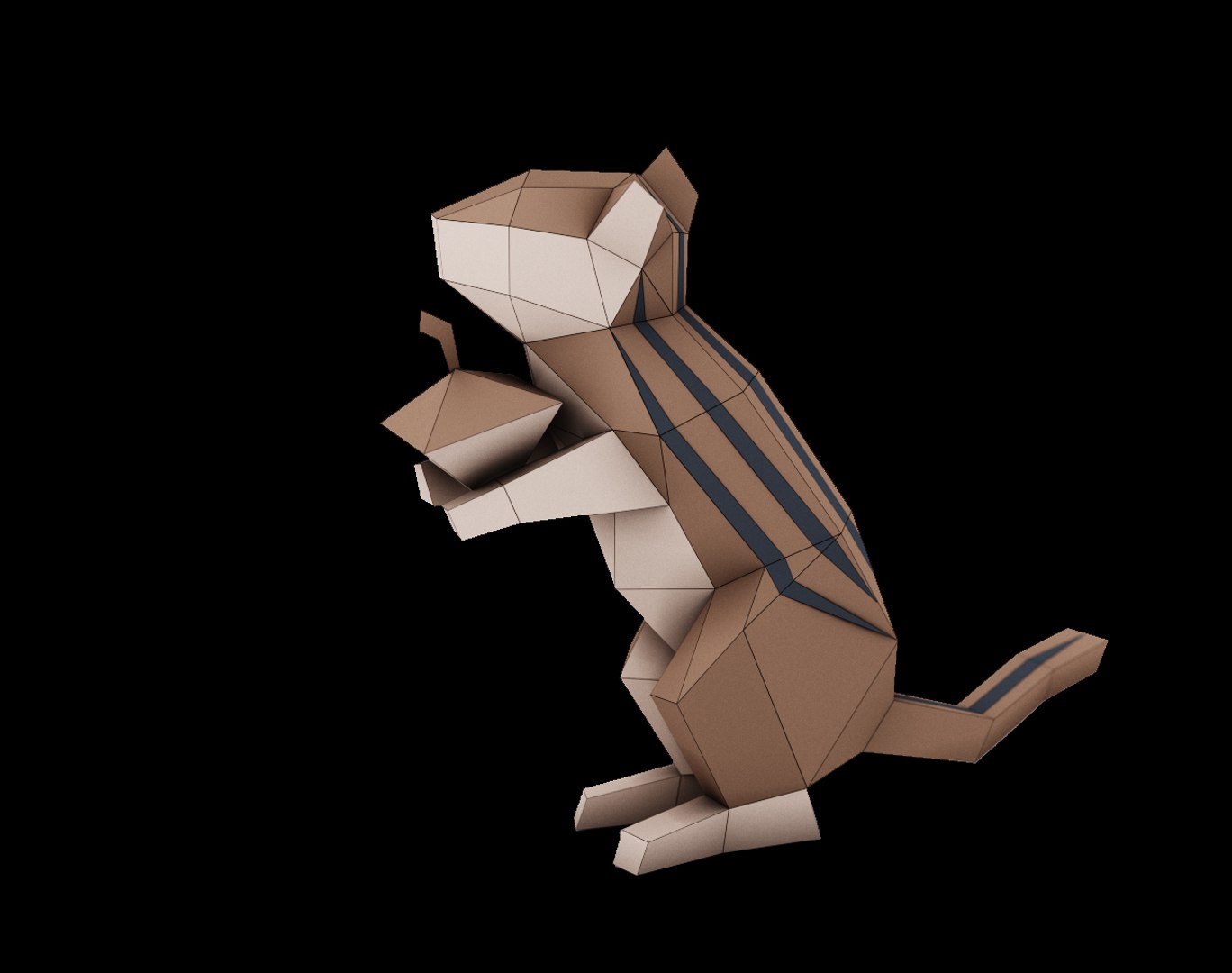 3D Chipmunk Printing Papercraft - TurboSquid 1396672