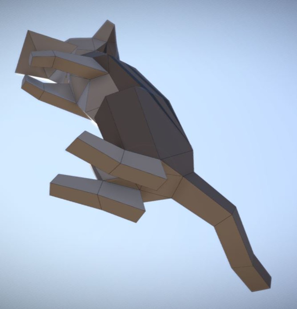 3D Chipmunk Printing Papercraft - TurboSquid 1396672