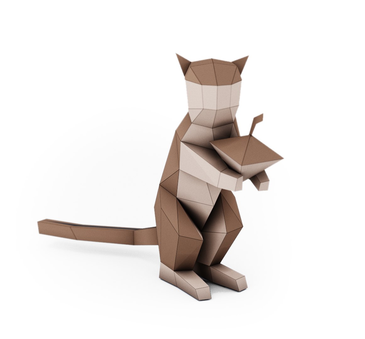 3D Chipmunk Printing Papercraft - TurboSquid 1396672