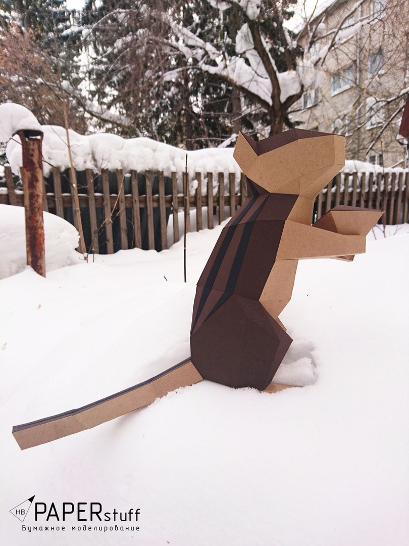 3D Chipmunk Printing Papercraft - TurboSquid 1396672