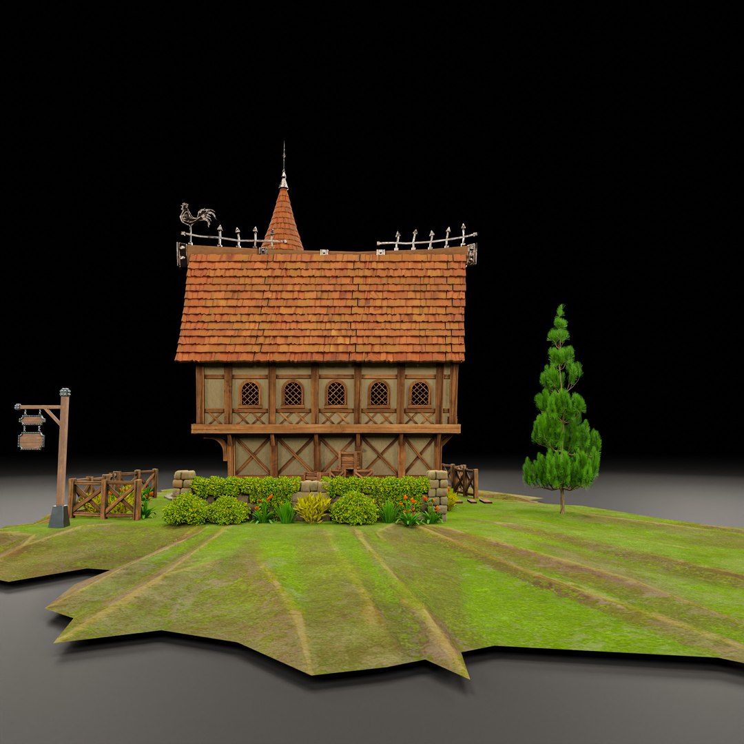 STYLIZED MEDIEVAL BUILDING 08 3D Model - TurboSquid 2145401
