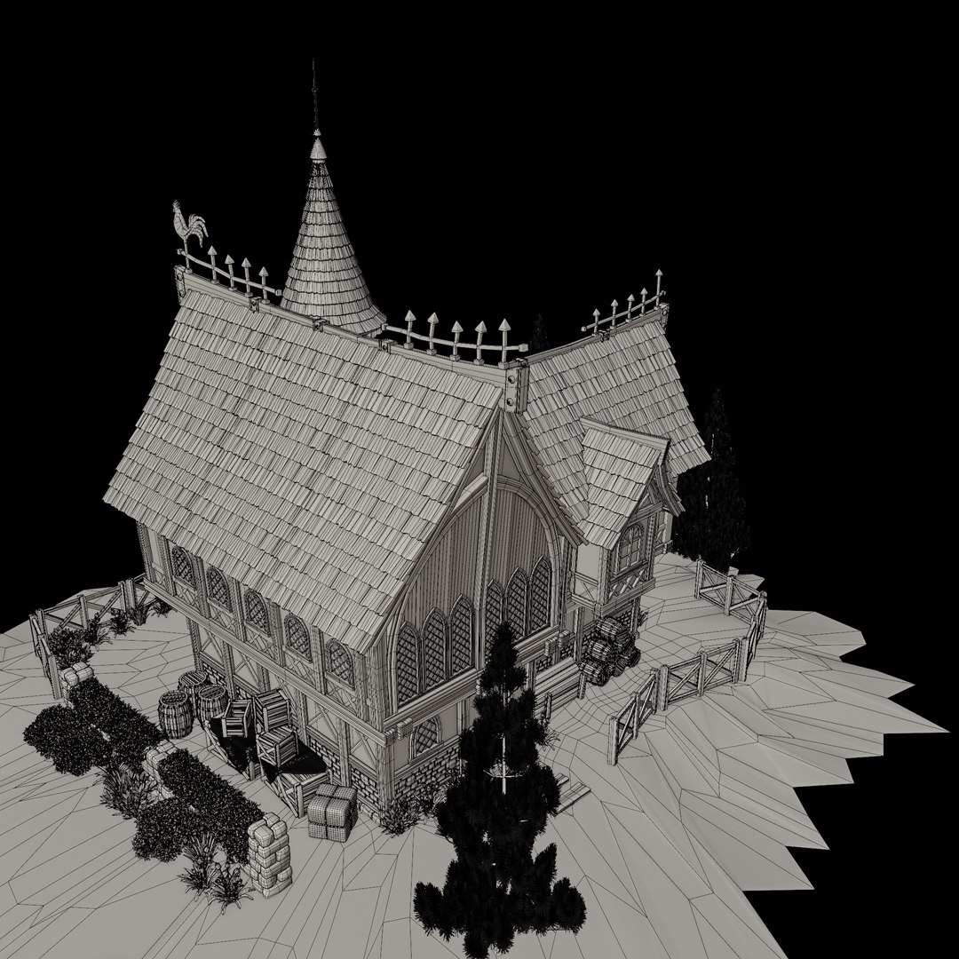 STYLIZED MEDIEVAL BUILDING 08 3D Model - TurboSquid 2145401