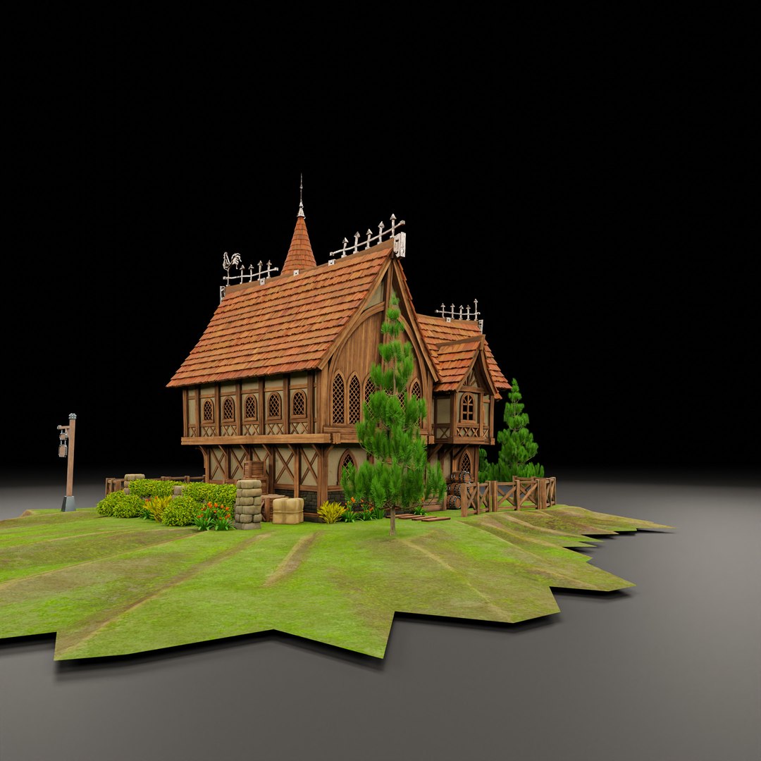 STYLIZED MEDIEVAL BUILDING 08 3D Model - TurboSquid 2145401