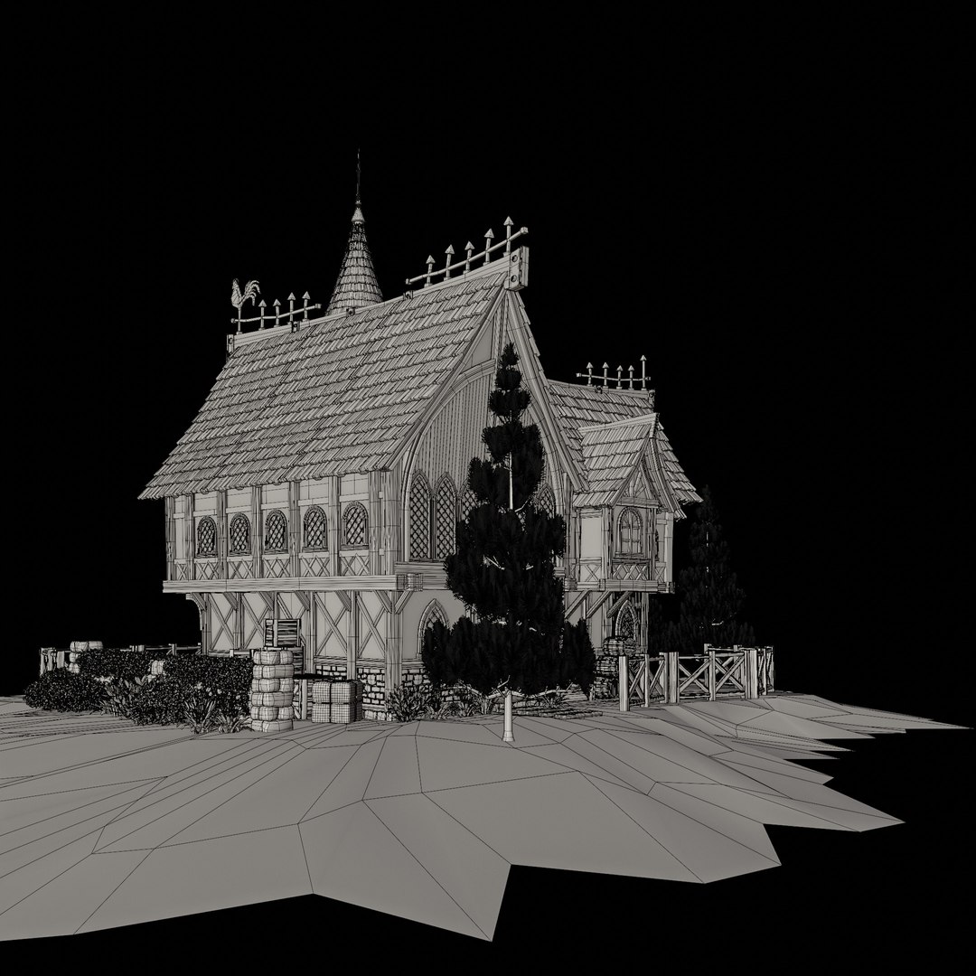 STYLIZED MEDIEVAL BUILDING 08 3D Model - TurboSquid 2145401