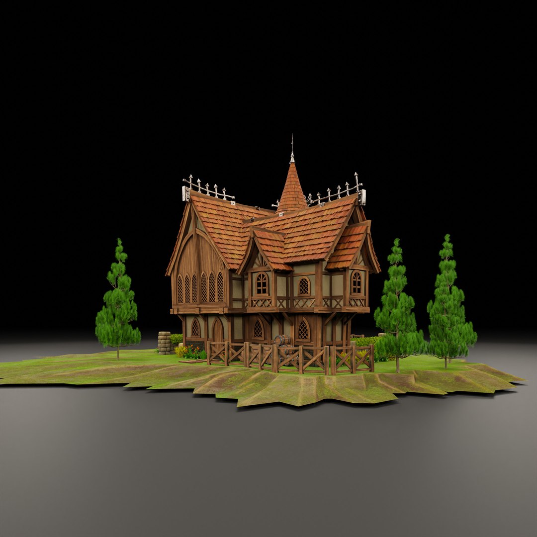 STYLIZED MEDIEVAL BUILDING 08 3D Model - TurboSquid 2145401